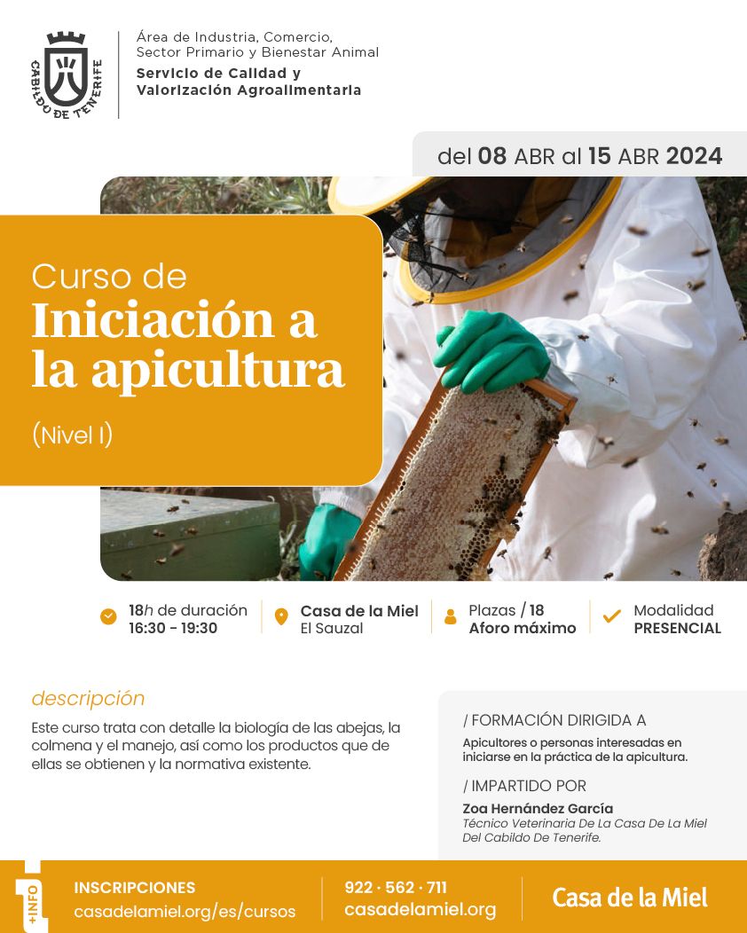 Iniciación a la apicultura (nivel I): Abril | Casa de la miel Iniciación a la apicultura (nivel I): Abril | Casa de la miel